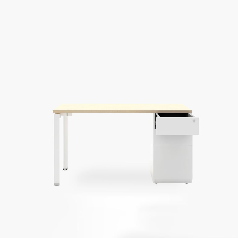 FORM DESIGN Escritorio Neo 3 Cajones Natural/Blanco Form Design ...