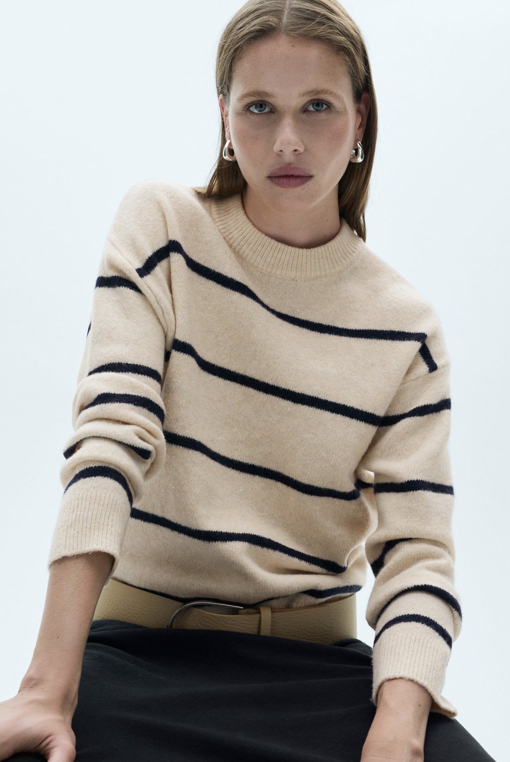 MANGO Sweater Punto Rayas Mujer Mango | falabella.com