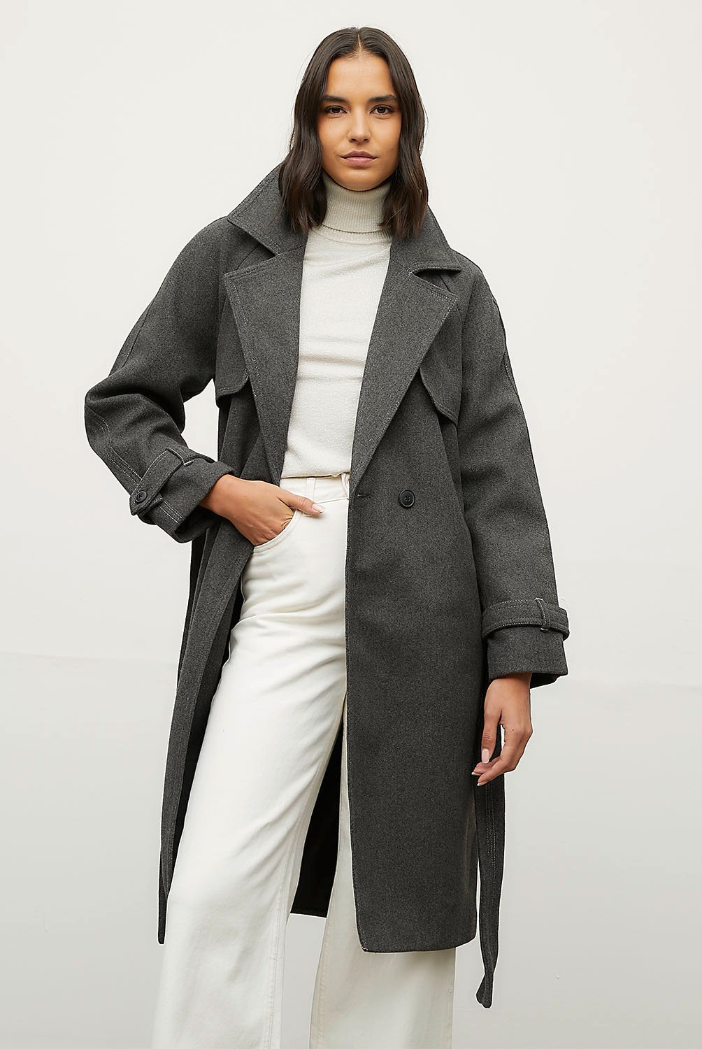 VERO MODA Abrigo Trench Largo Mujer Vero Moda | falabella.com
