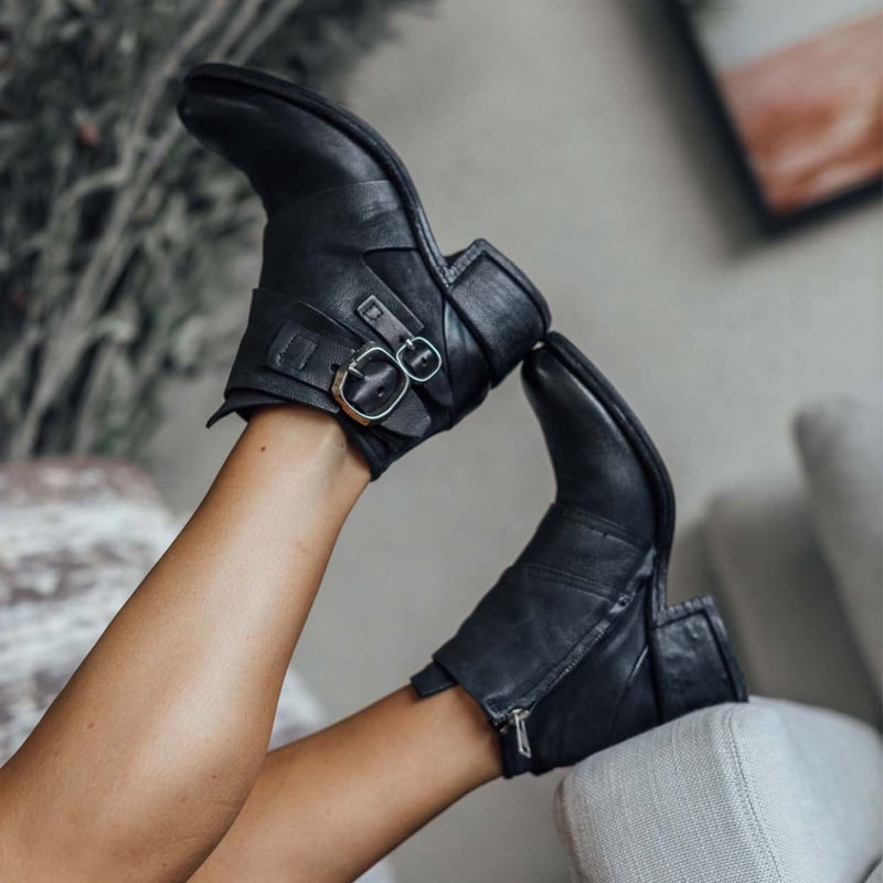 AS 98 Botín Biker Mujer Cuero Negro As 98 | falabella.com