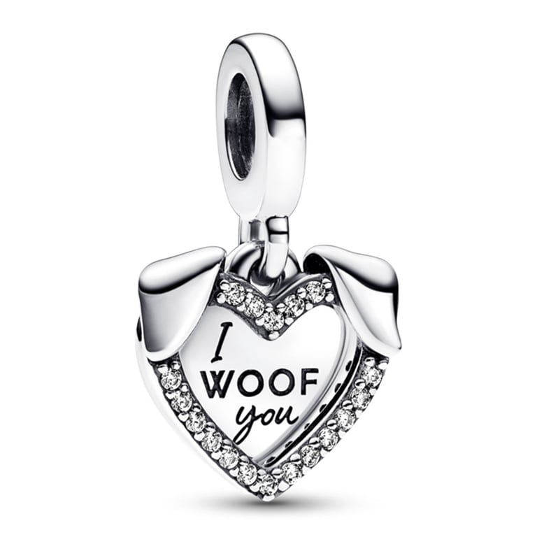 PANDORA Charm Doble Corazón Perro Mujer Pandora | falabella.com