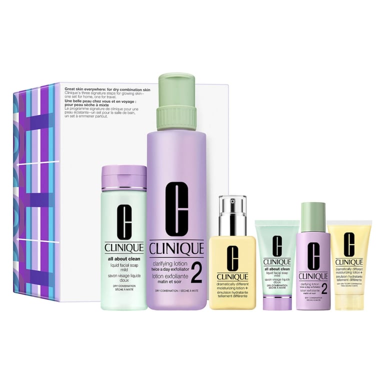 CLINIQUE Set Rutina De 3 Pasos Piel Mixta A Seca Clinique | falabella.com