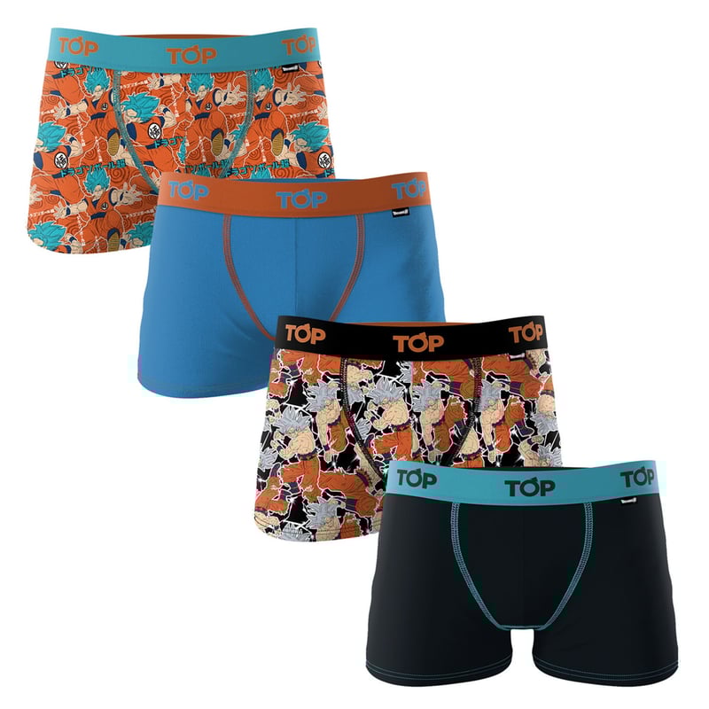 TOP Pack de 4 Boxer Algodón Niño Dragon Ball Z Top | falabella.com