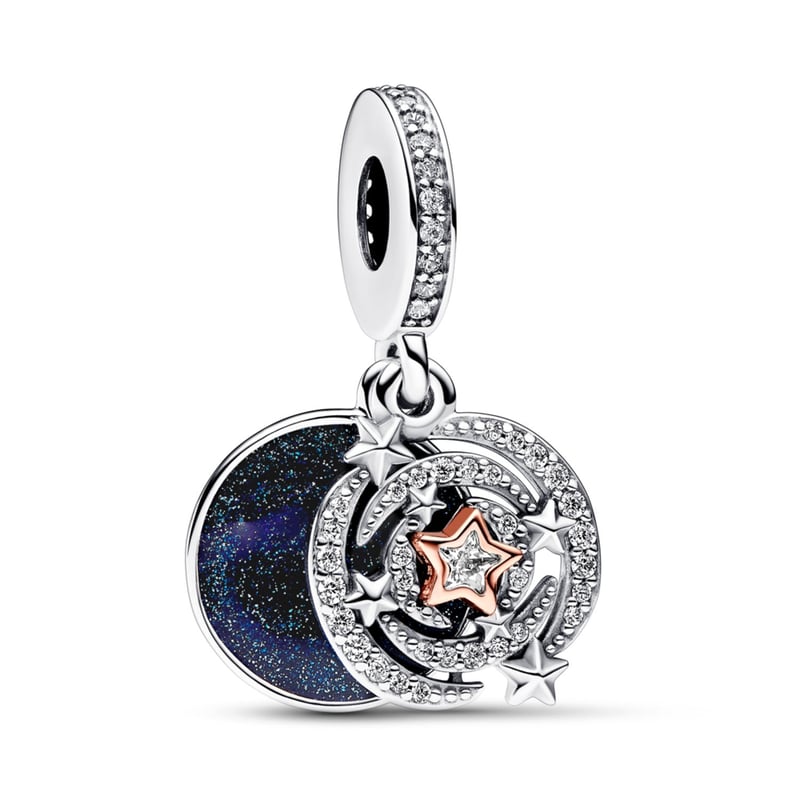PANDORA Charm Colgante Doble Estrella Fugaz En Dos Tonos Mujer Pandora ...