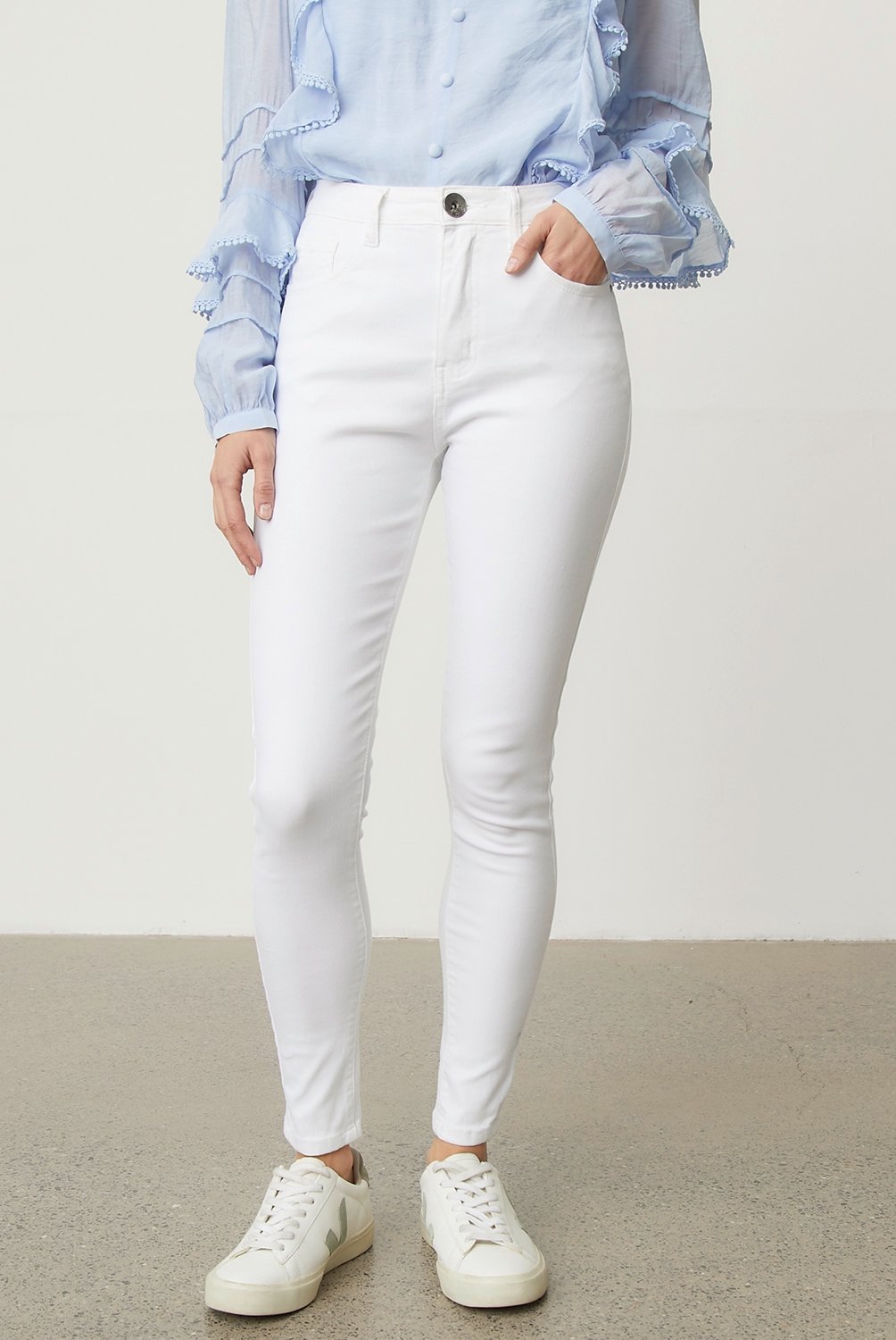 UNIVERSITY CLUB Pantalón Slim Tiro Alto Mujer University Club ...