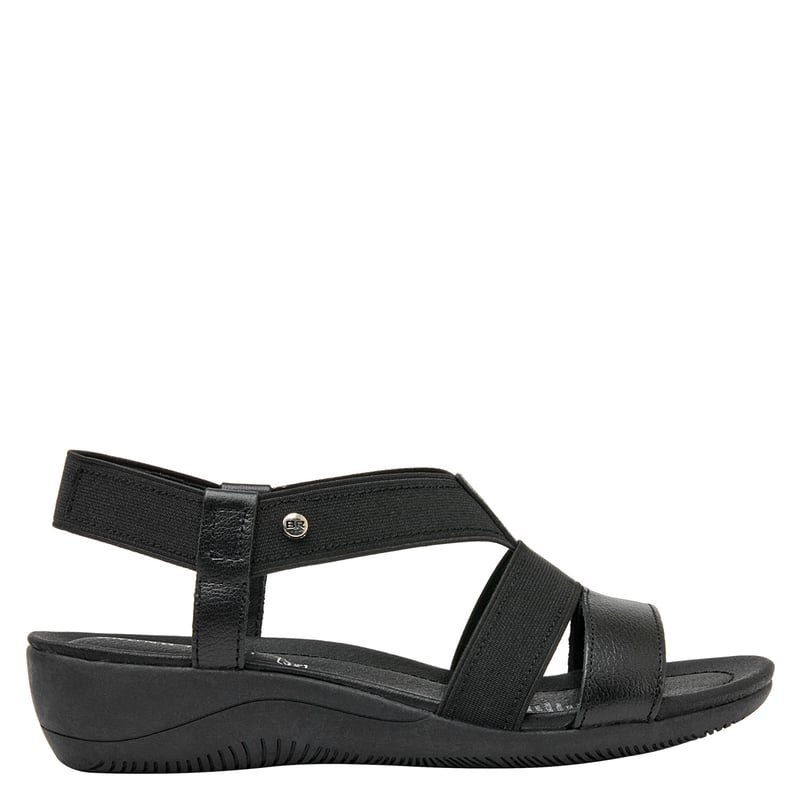 BRUNO ROSSI Sandalia Mujer Cuero Negro Bruno Rossi | falabella.com