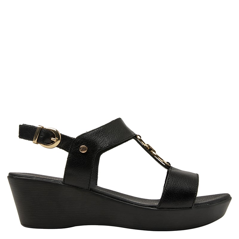 BRUNO ROSSI Sandalia Mujer Cuero Negro Bruno Rossi | falabella.com