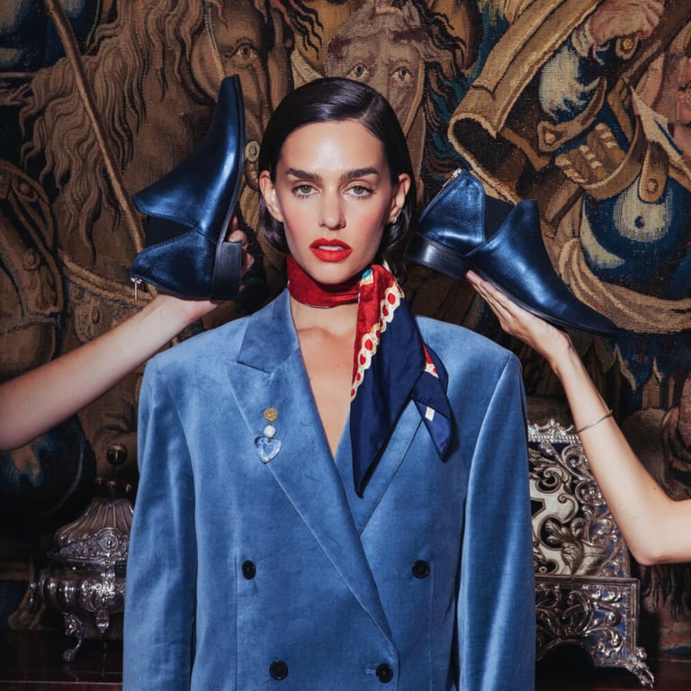 URCO Botín Mujer Cuero Azul Urco | falabella.com