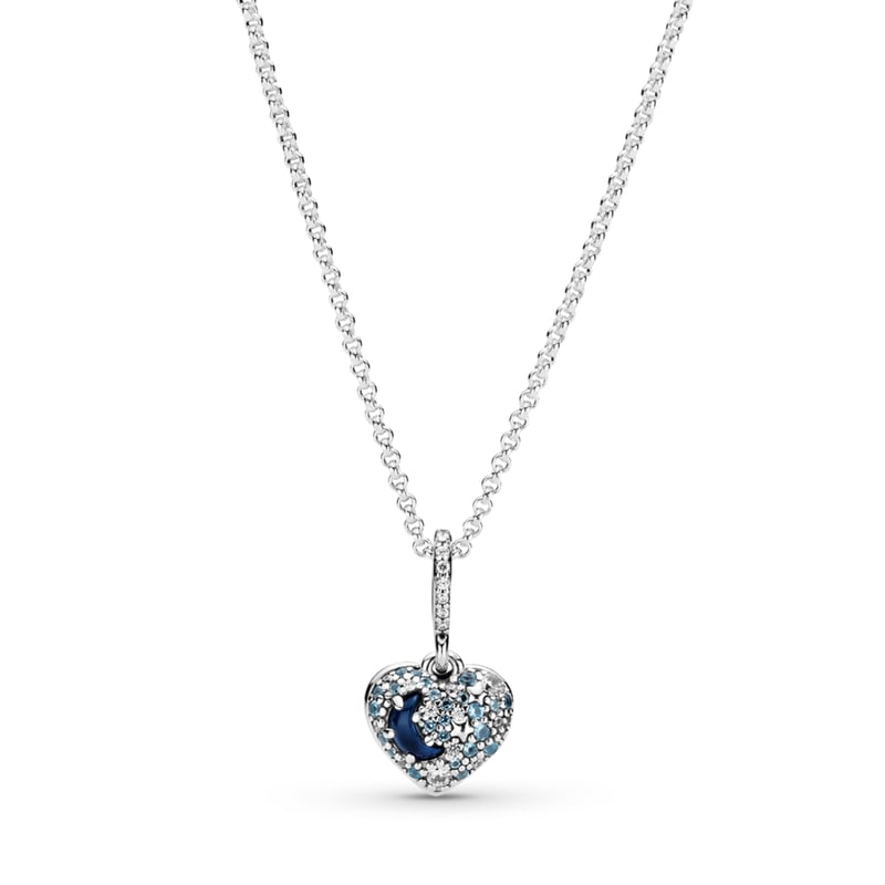 PANDORA Collar Brillante Corazón de Luna Azul y Estrellas Mujer Pandora ...