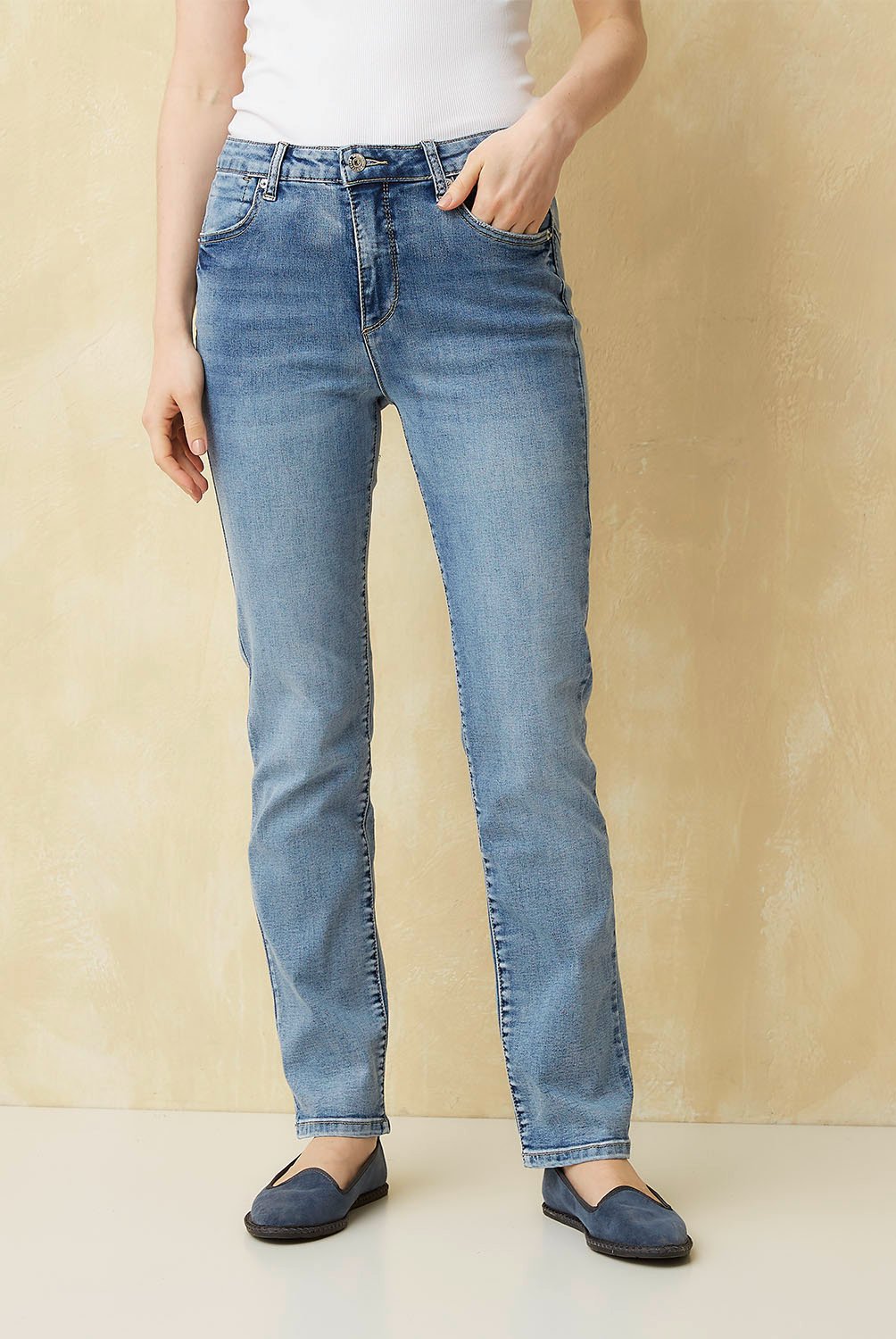 UNIVERSITY CLUB Jeans Straight Mujer Tiro Alto University Club ...