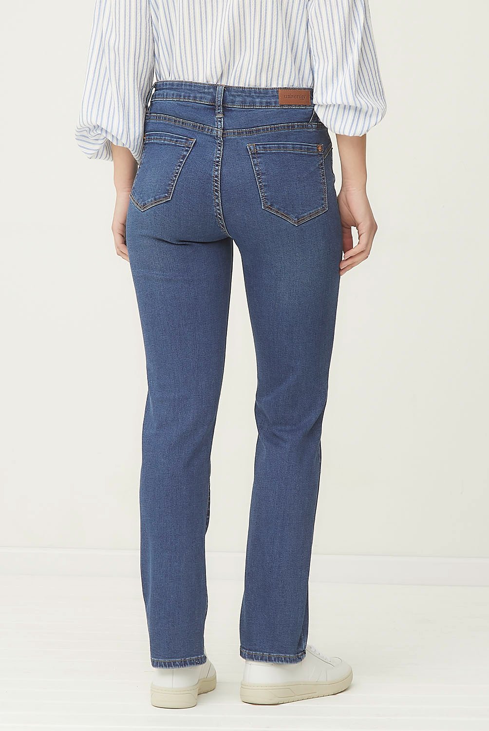 UNIVERSITY CLUB Jeans Straight Mujer Tiro Alto University Club ...