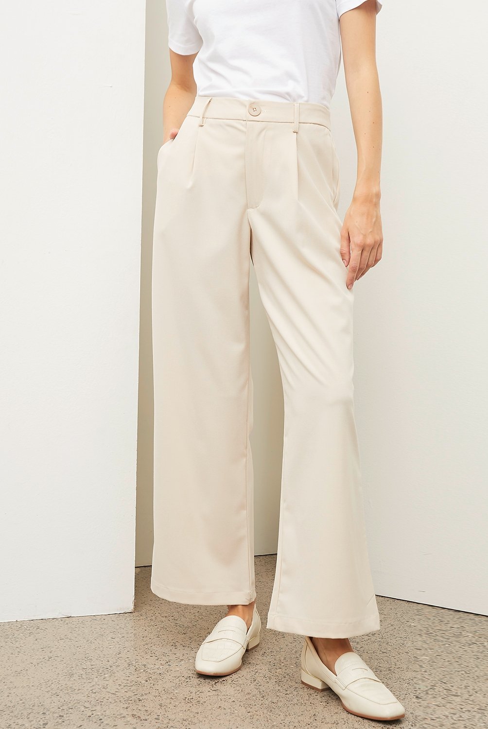 BASEMENT Pantalón Recto Medio Alto Mujer Basement | falabella.com