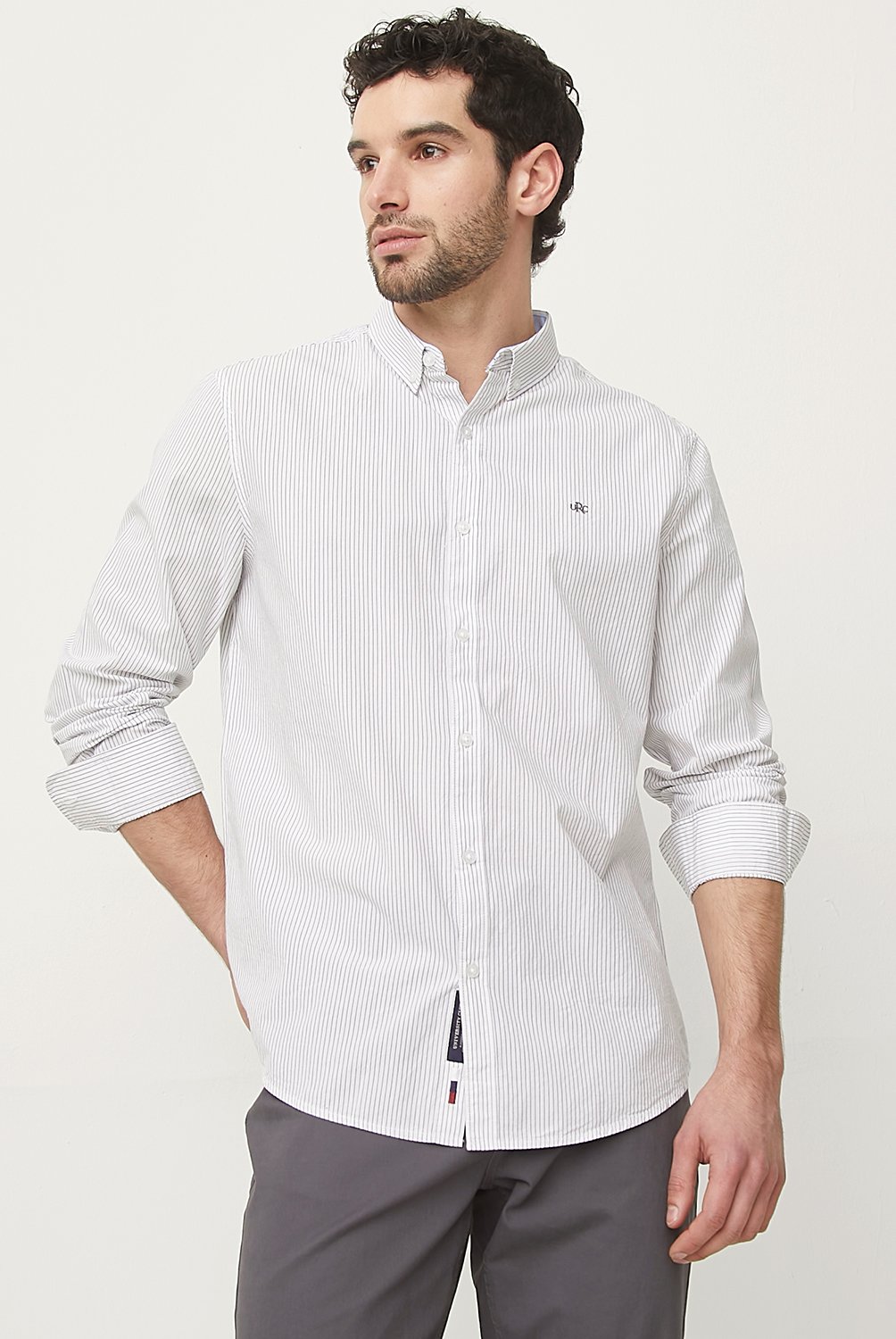 UNIVERSITY CLUB Camisa Casual Manga Larga Regular Fit Hombre University ...