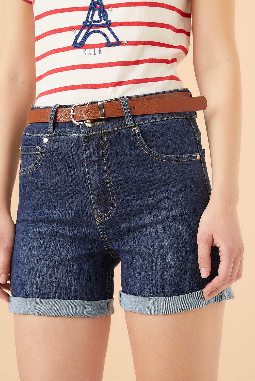 ELLE Shorts de Denim de Algodón para Mujer Elle | falabella.com