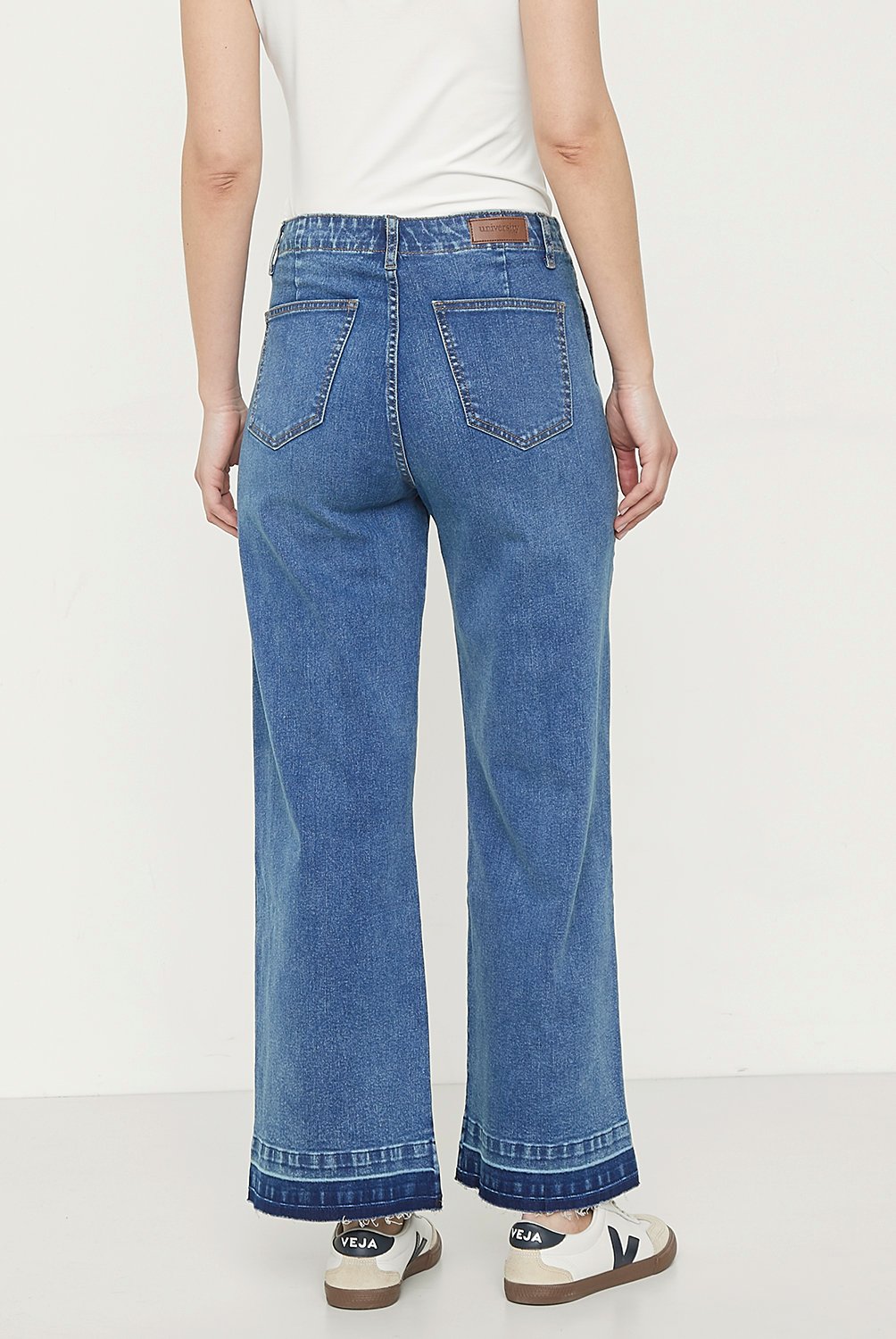 UNIVERSITY CLUB Jeans Wide Leg Tiro Alto Mujer University Club ...