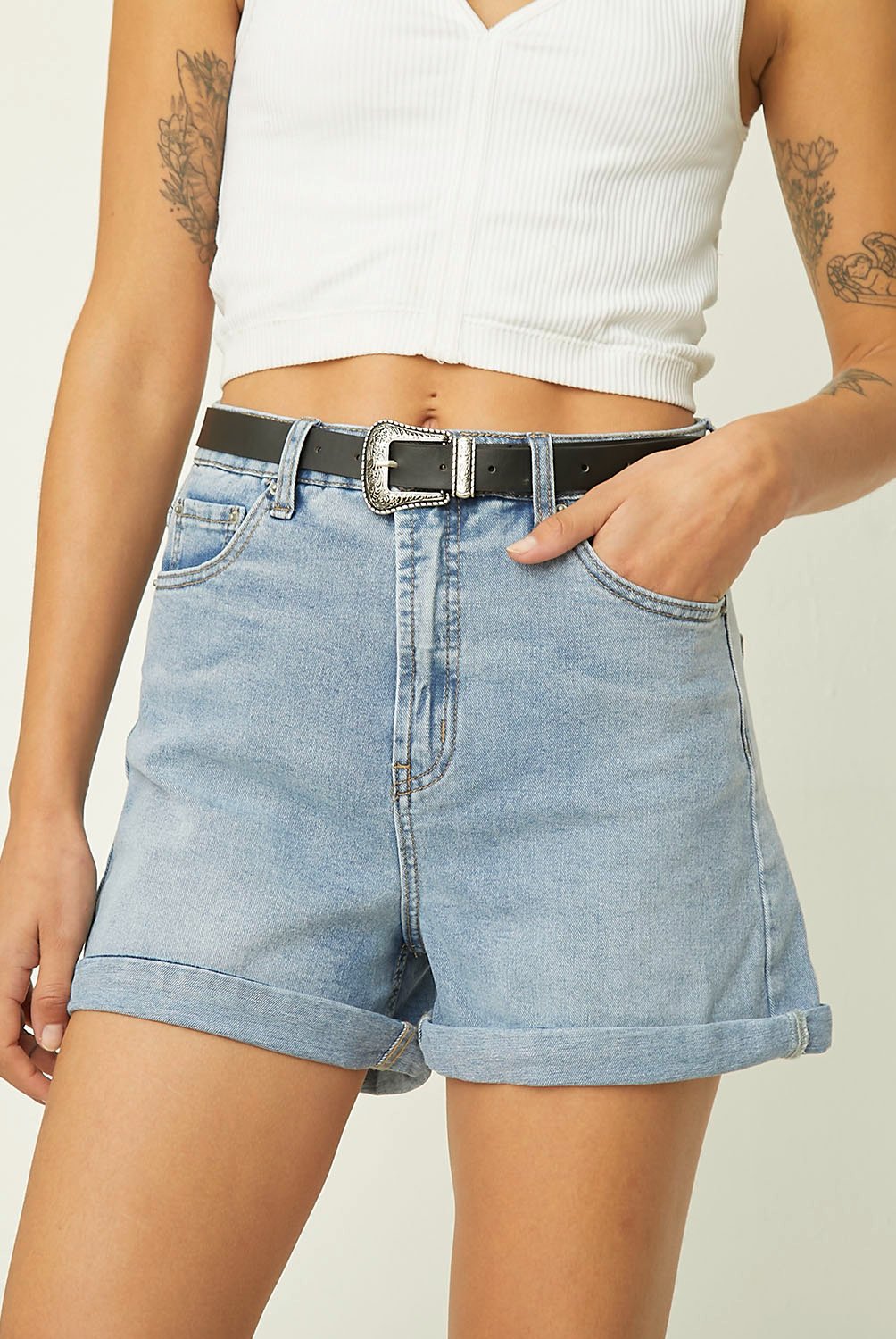 AMERICANINO Short de jean mujer tiro alto corte americano | falabella.com