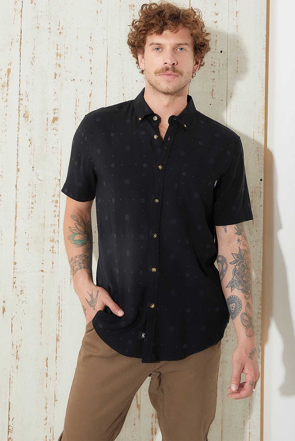 DOO AUSTRALIA Camisa Manga Corta Casual Viscosa Hombre Doo Australia ...