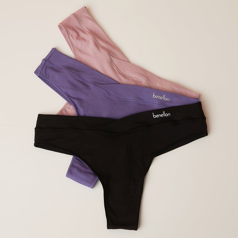 BENETTON Pack De 3 Calzones Colaless Mujer Benetton | falabella.com