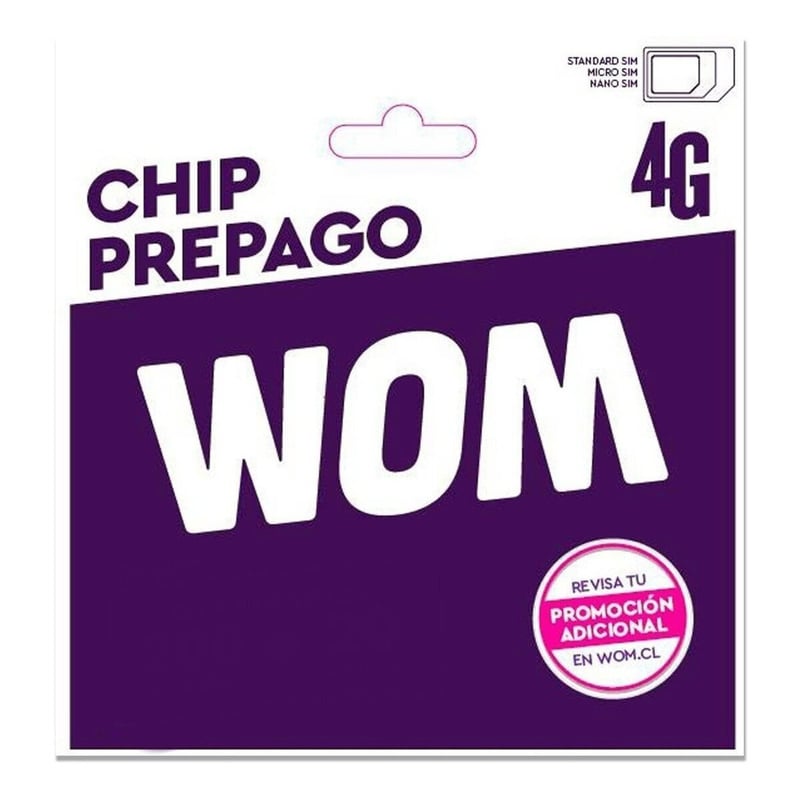 WOM Chip Prepago Wom Sim Card Carga Inicial | falabella.com