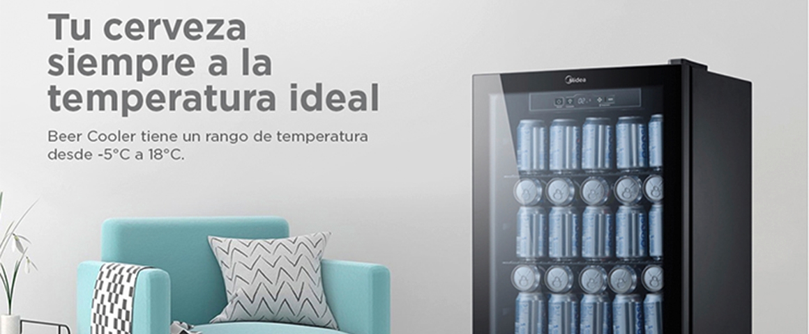 MIDEA Cava de Cerveza Frigobar 30 Botellas Midea MBC-960N125SEN ...