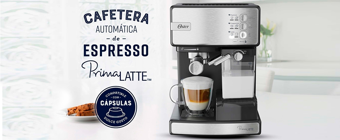 OSTER Cafetera Espresso Oster Primalatte Negra | falabella.com