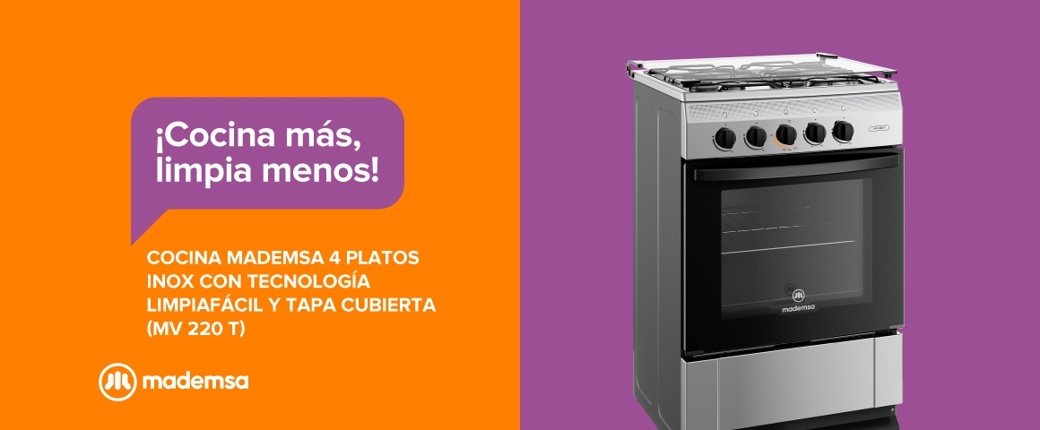 MADEMSA Cocina 4 Quemadores Horno De 65 Lt Gas Licuado Mv 220 T Mademsa ...