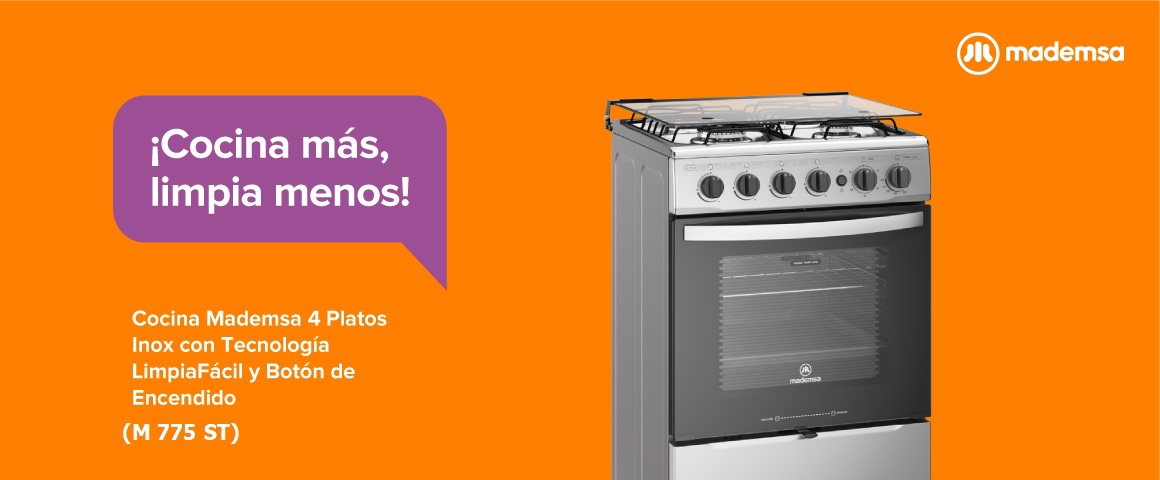 MADEMSA Cocina 4 Quemadores Horno De 65 Lt Gas Licuado M 775 St Mademsa ...