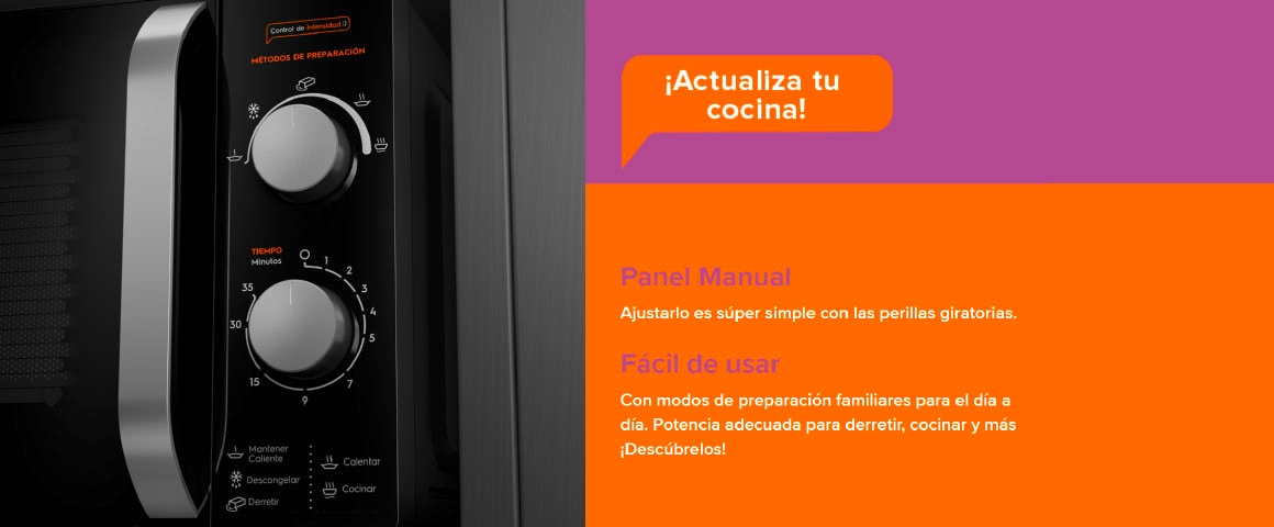 MADEMSA Microondas Manual MM20FBM 20 litros Mademsa | falabella.com