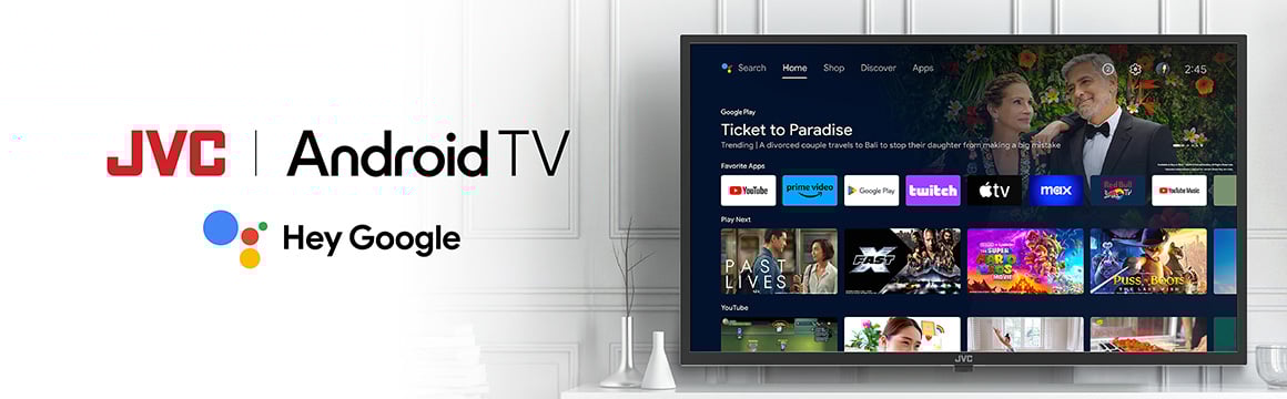 JVC Led Smart Tv 32" LT-32KB127 Frameless HD Android Tv JVC | falabella.com