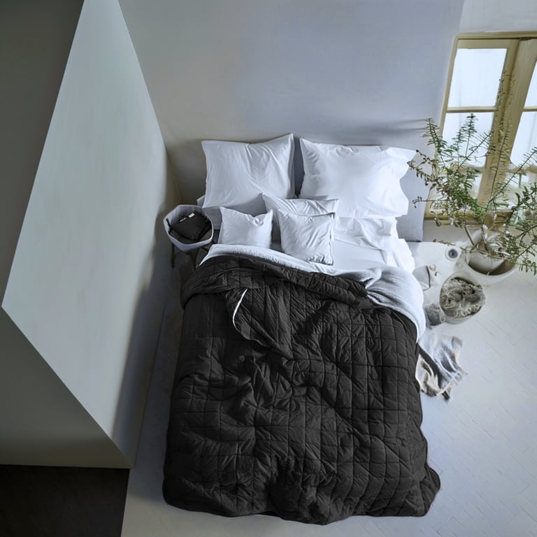 Edredón Con Ovejero Cama Queen Color Negro KARYTEX | falabella.com