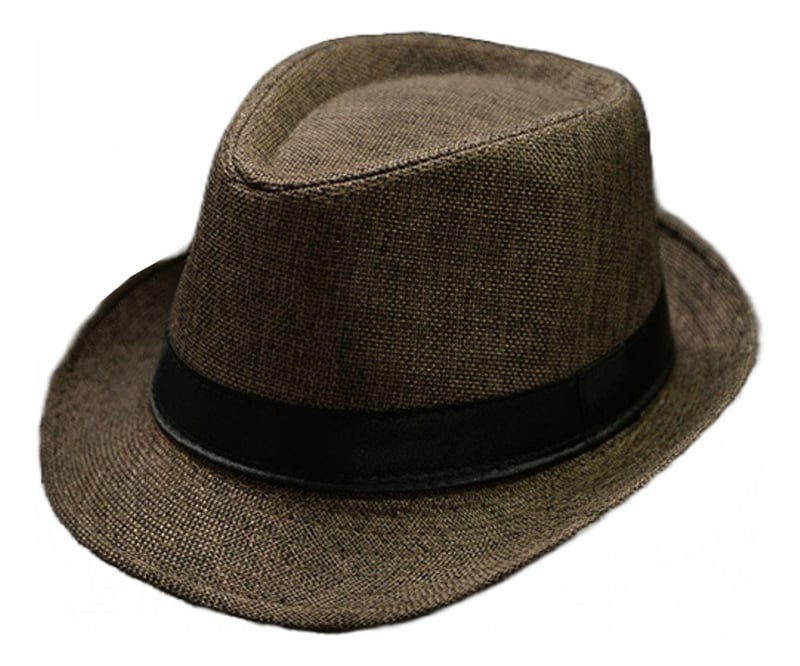 Sombrero Fedora Gardel Hombre Mujer Playa Protege Sol Gorro - Cafe ...
