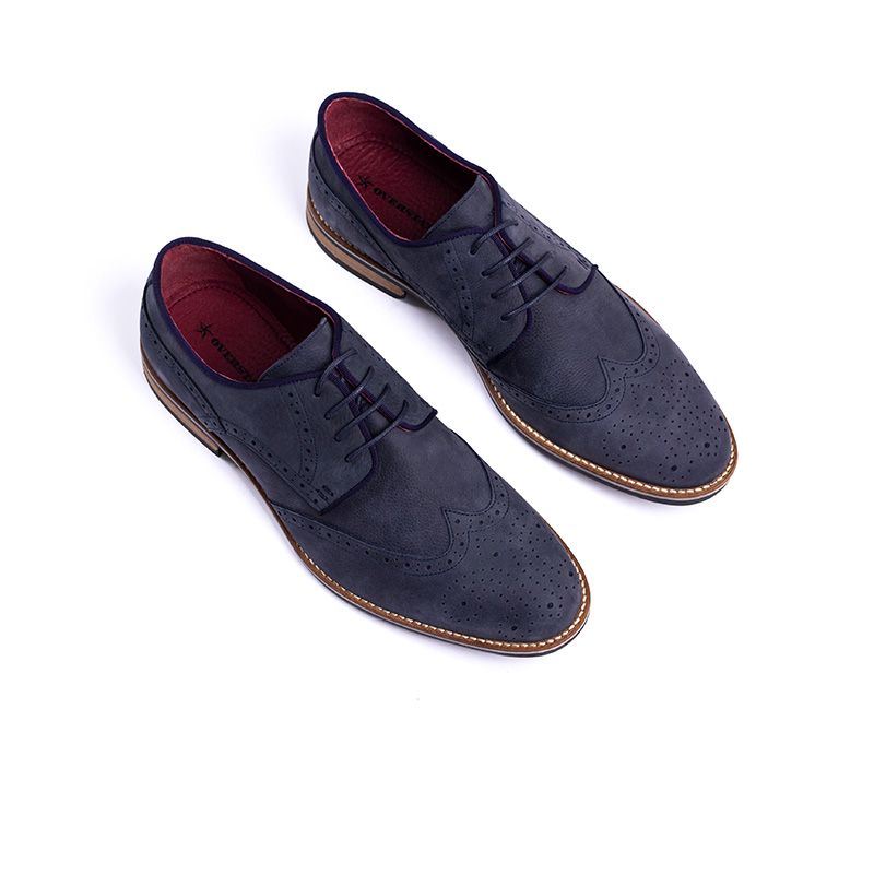 Zapatos Formales Para Hombre En Cuero Azul Overstate CA-4870OV10 ...