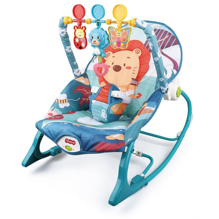 Silla mecedora vibradora musical para bebe 3 en 1 Leon BABY ON ...