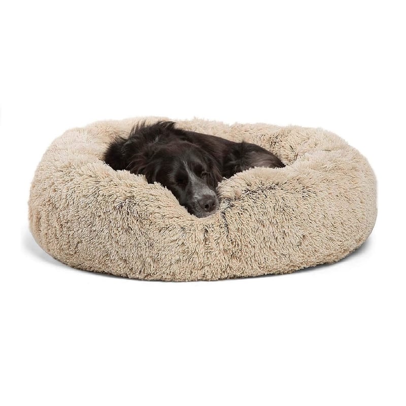 Cama Puff Peluda Perro Raza Grande - Beige BANZAY | falabella.com