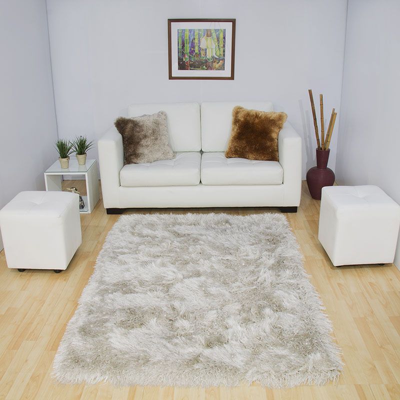 Tapete Moderno Brillos 120 x 170cms Blanco Ivory MITAPETE COM ...