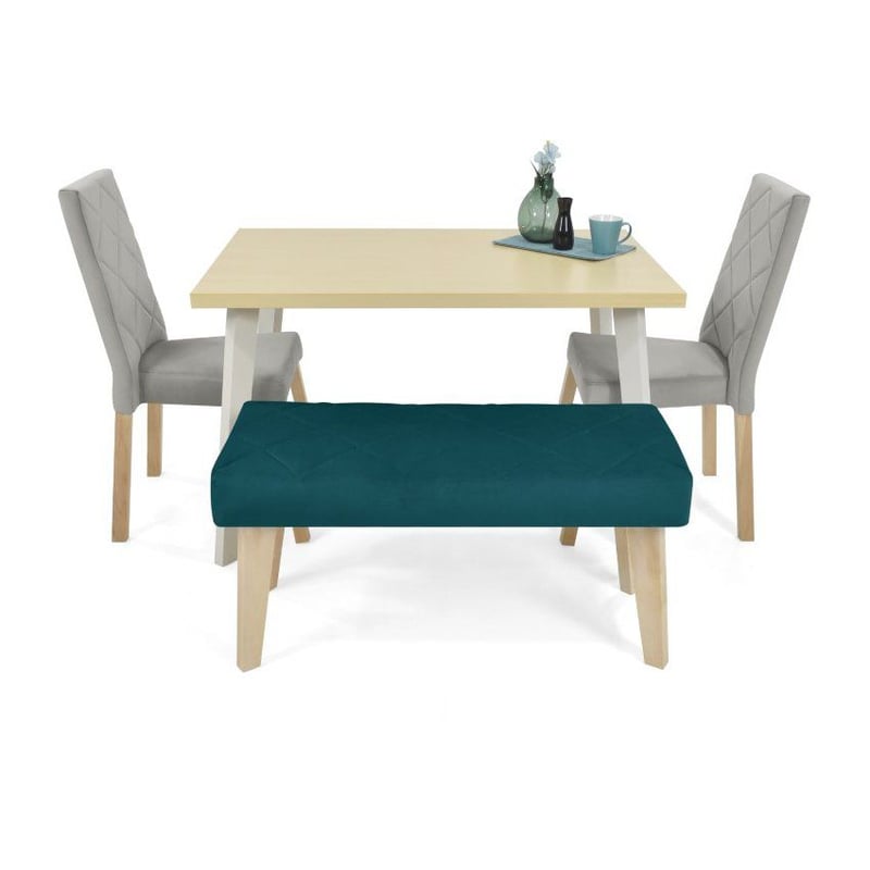 Comedor 4 Puestos Liverpool en Tela Taupe - Petróleo VENECIA ...