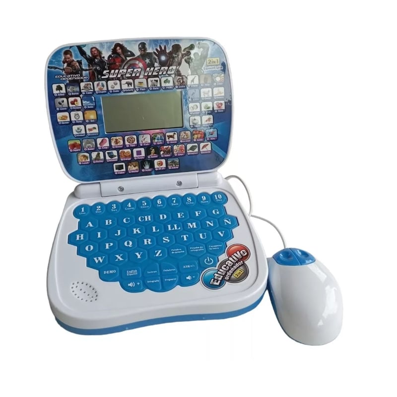 Computador Didactivo Educativo EspañolIngles Azul Con Mouse ONE PIXEL ...