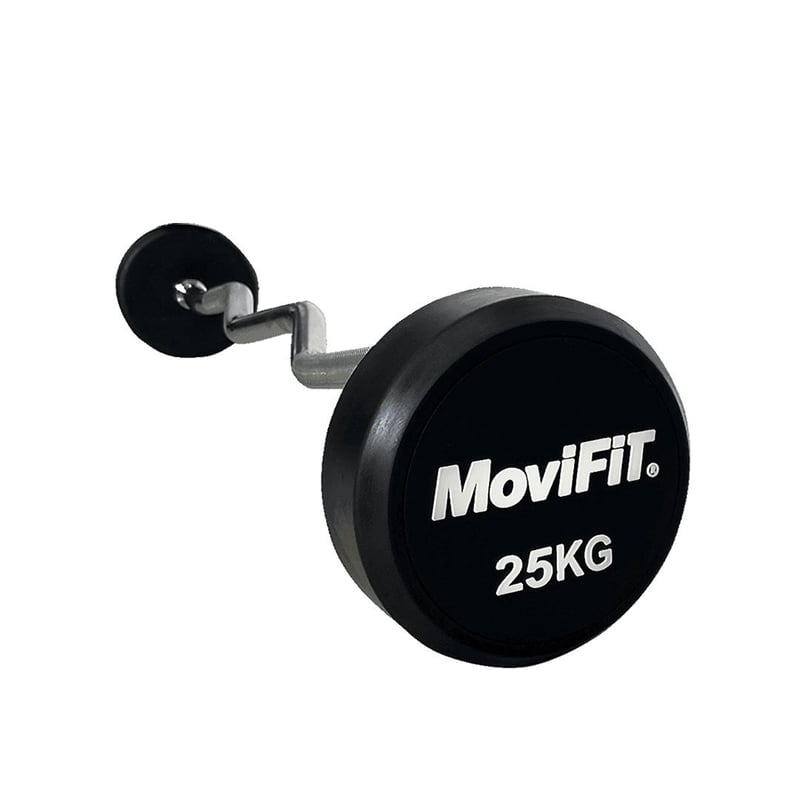 Barra sellada curva redonda encauchetada movifit de 25 kg MOVIFIT ...