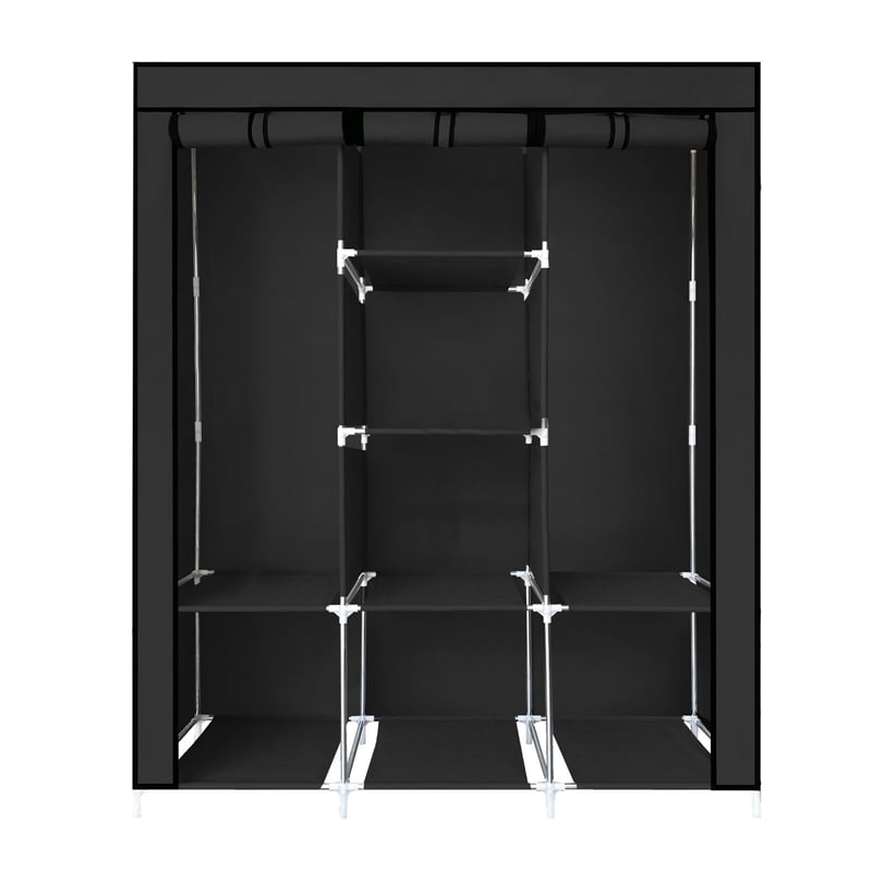 Closet Armario Doble Desarmable Portatil Con Forro - Negro BIG ROOM ...