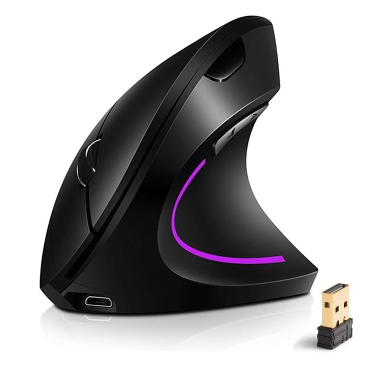 Mouse Ergonomico Vertical Inalambrico 24g Recargable USB ONE PIXEL ...
