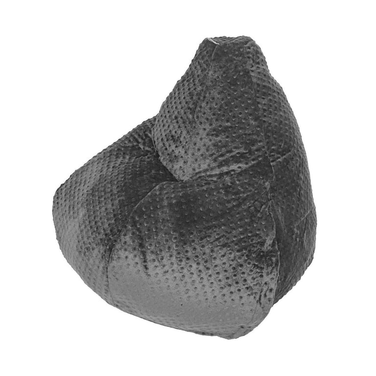 Silla Puff Zen En Tela Peluche Talla L - Gris ESTILO RELAX | falabella.com