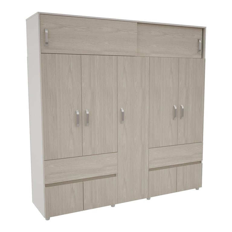 Armario Bari 200 Maderkit Color Niebla Blanco MADERKIT | falabella.com