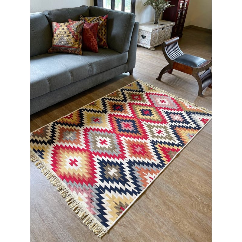 Tapete Kilim Diseño Ushak 180x120 cm - Anatolia multicolor GENERICO ...