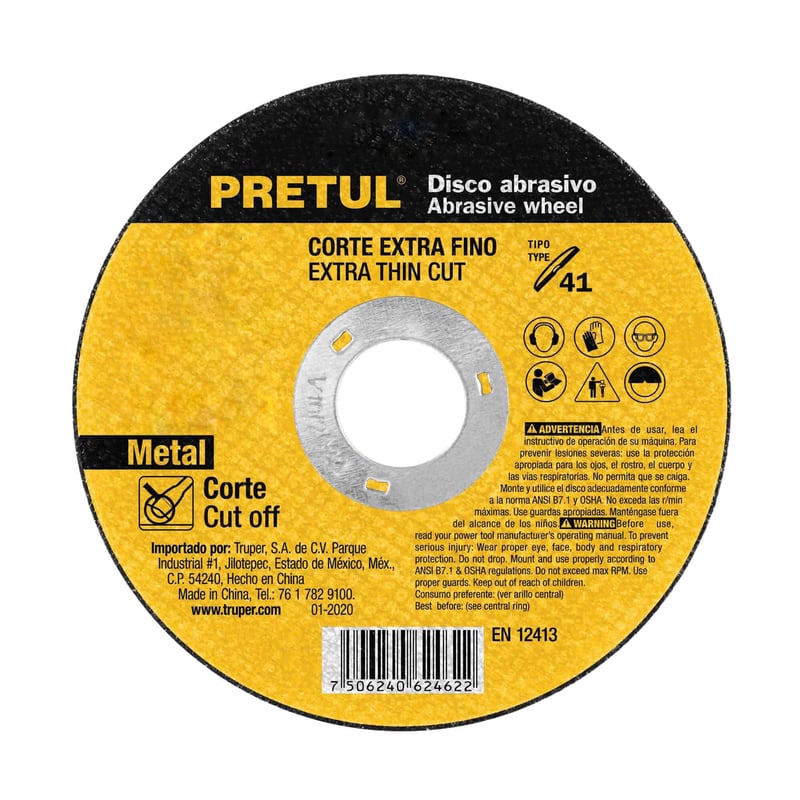 Disco Corte Extrafino De Metal De 7", Uso General Pretul PRETUL ...