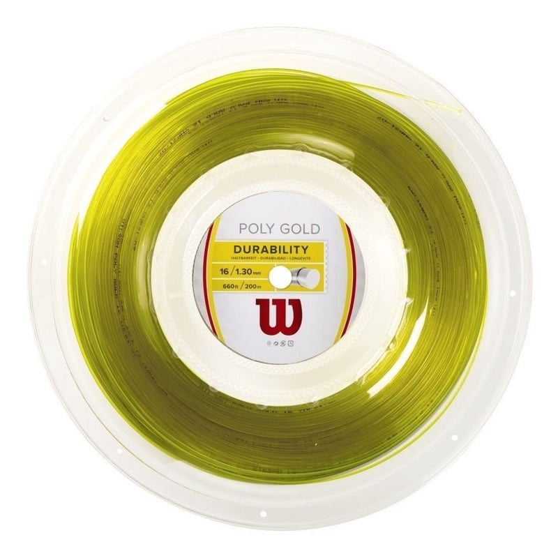 Cuerda Para Raqueta De Tenis Wilson Poly Gold 16 Rollo 200m WILSON ...