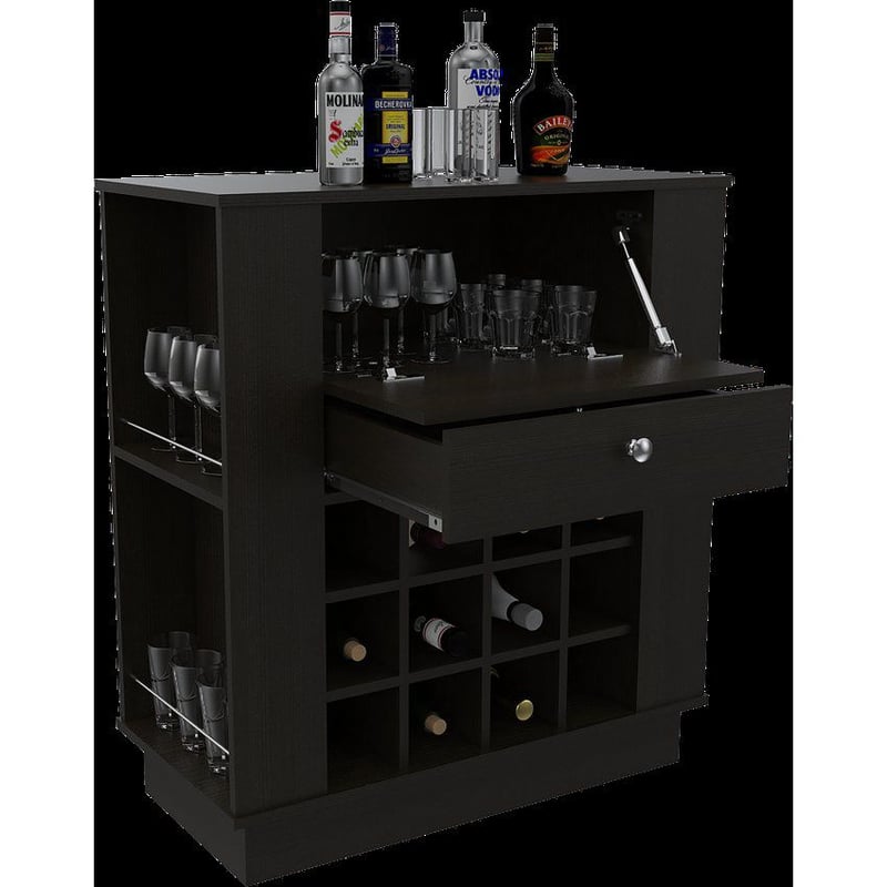 Bar india wengue con espacio para organizar botellas de vino RTA DESIGN ...
