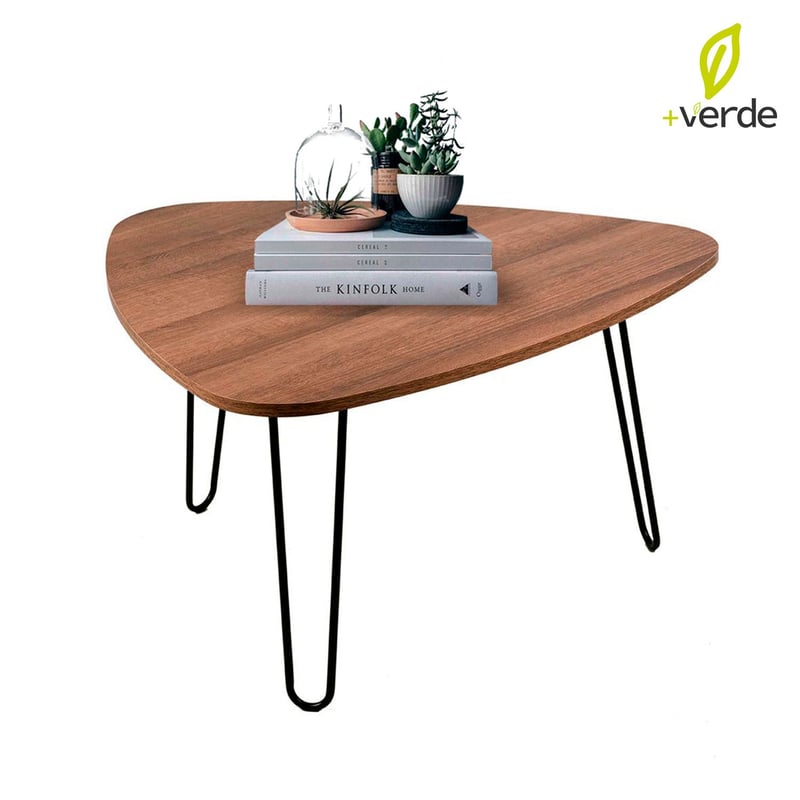 Mesa de Centro Moderna Triangular en Melamina 80 x 40 x 80 cm DKO ...