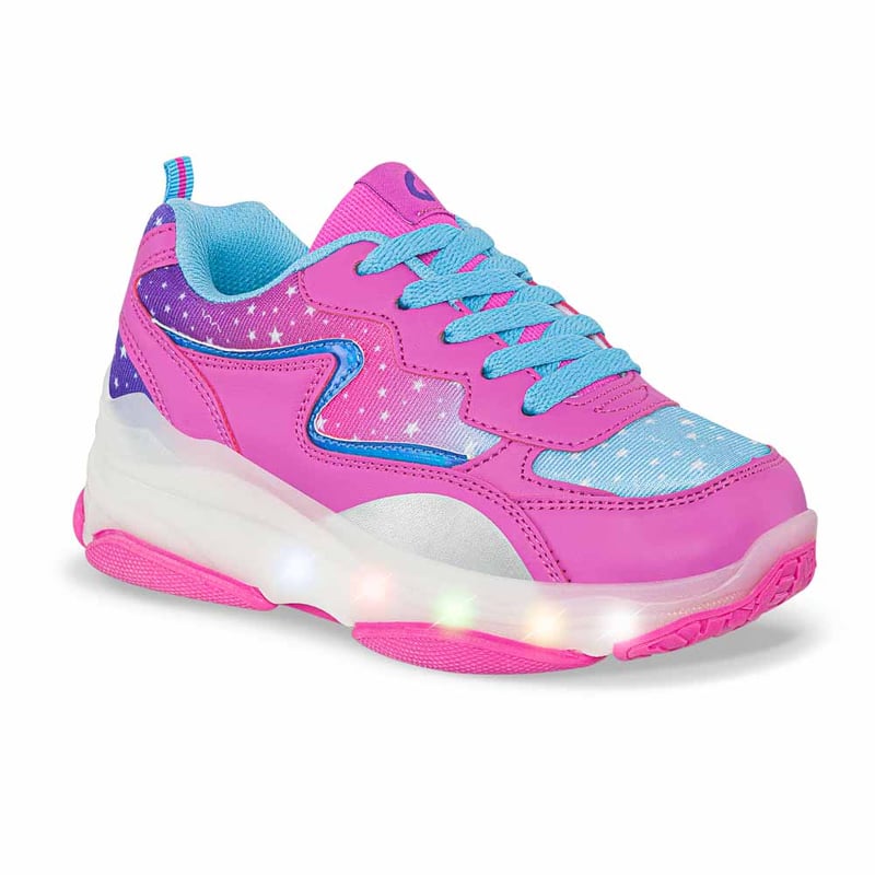 Tenis Patines Luces Ulisa Fucsia-Azul para niña Los Gomosos LOS GOMOSOS ...