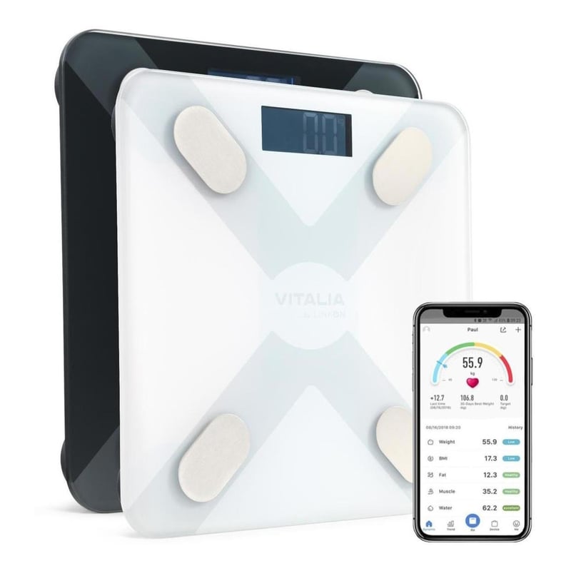 Balanza Bascula Pesa Digital Inteligente Vitalia Bluetooth - Blanco ...