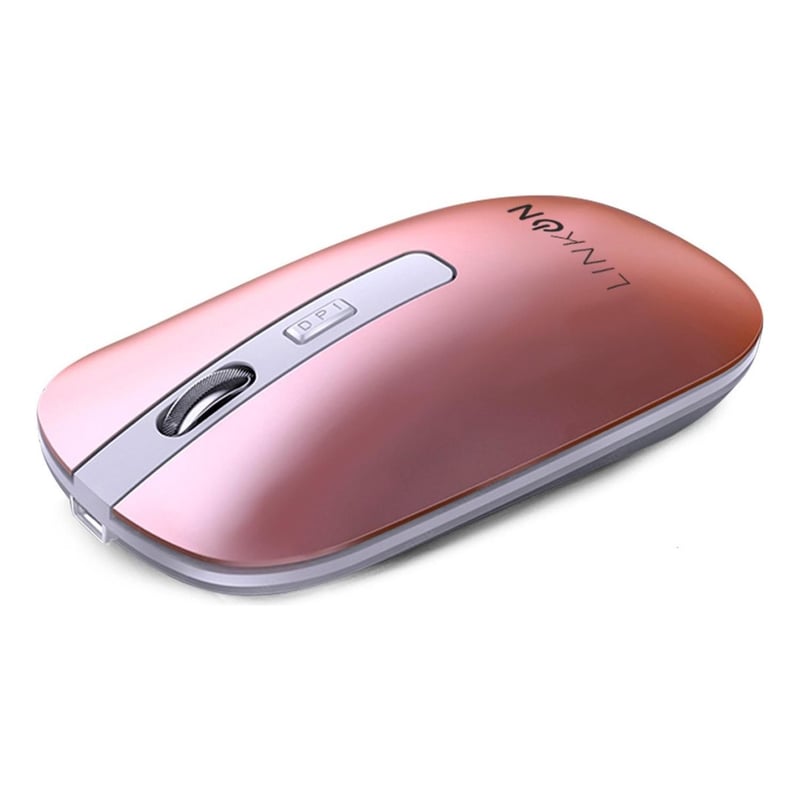 Mouse Inalambrico Dual Bluetooth Usb Recargable Para Mac Win - Rosa ...